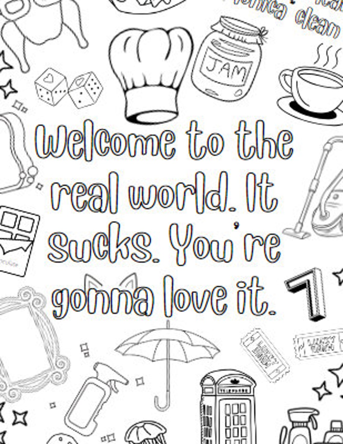 Friends TV Show Coloring Pages, Printable Coloring Sheets, Instant ...