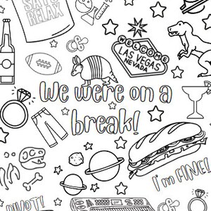 Friends TV Show Coloring Pages, Printable Coloring Sheets, Instant ...