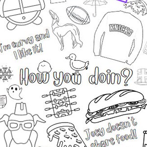 Friends TV Show Coloring Pages, Printable Coloring Sheets, Instant ...