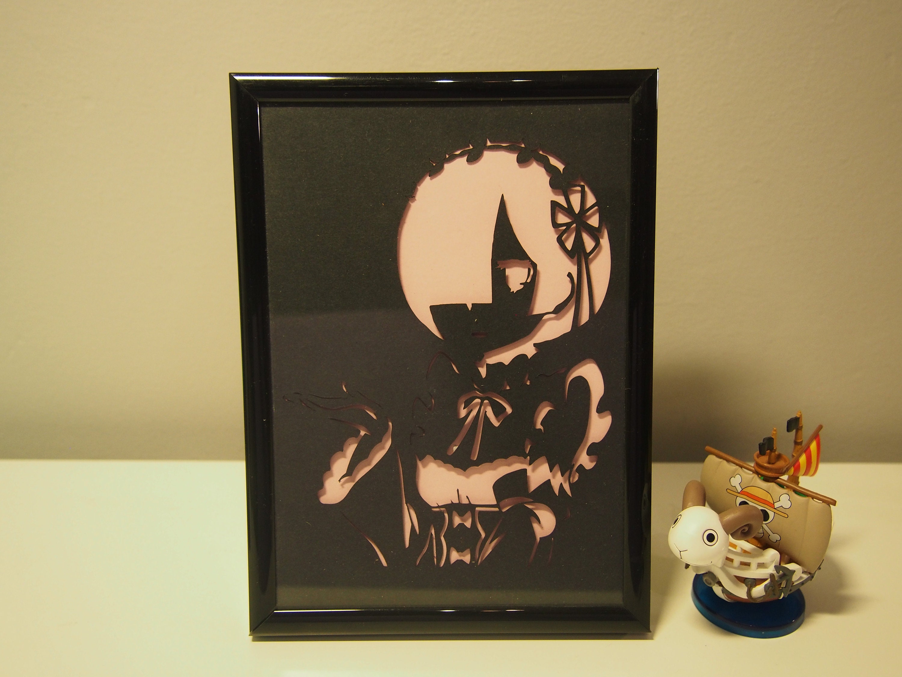 Re:zero Rem and Ram Anime Silhouette Art Papercraft Frame - Etsy