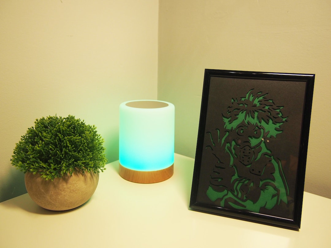 Midoriya Deku My Hero Academia Anime Silhouette Art Papercraft Frame - Etsy