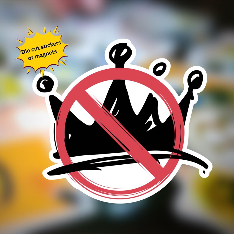 No Kings Bumper Sticker - Etsy