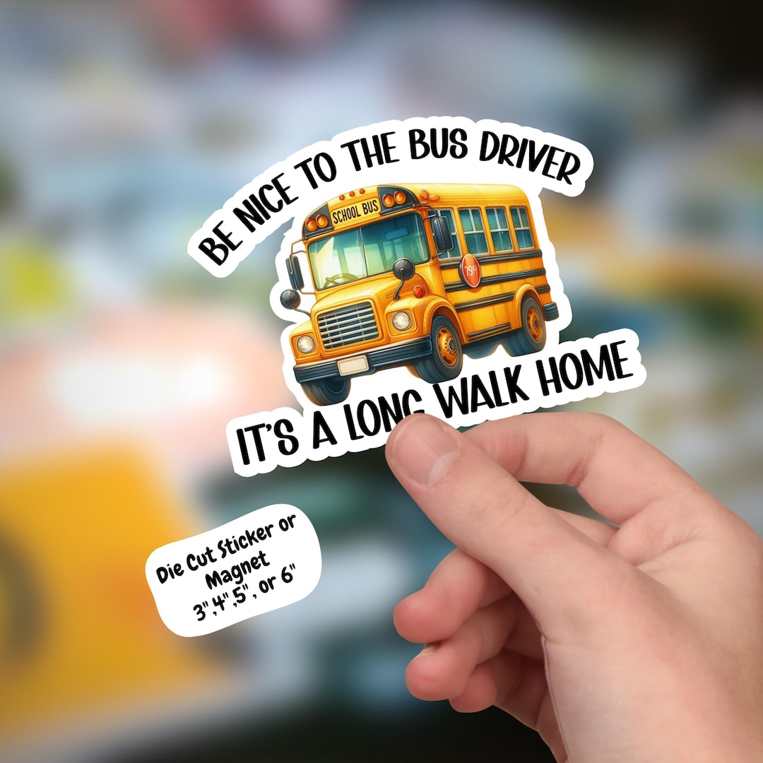 School Bus Driver Sticker/magnet, Gift for Bus Driver, Bus Driver ...