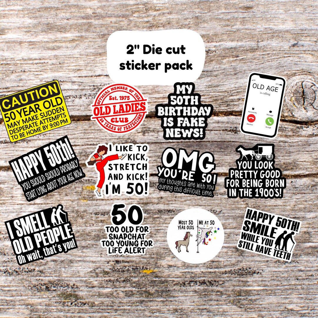 50th Birthday Sticker Pack: Sally O'malley SNL Die Cuts - Etsy