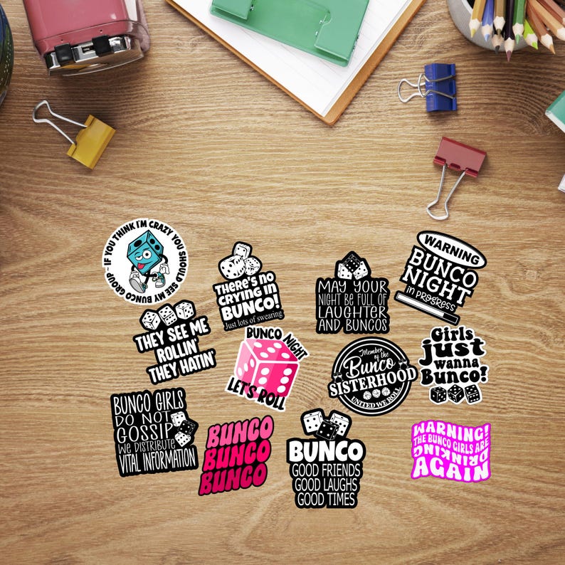Funny Bunco Stickers & Magnets - Bunco Night Party Pack of 12 - Etsy
