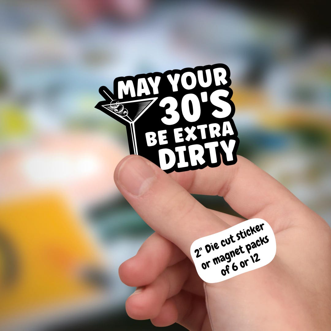 30th Birthday Sticker Pack, Happy 30th Birthday, Funny 30th Bday, 50th ...