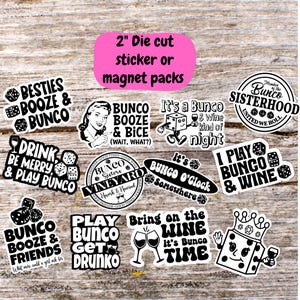 Funny Bunco Night Sticker Pack: Die Cut Stickers - Etsy