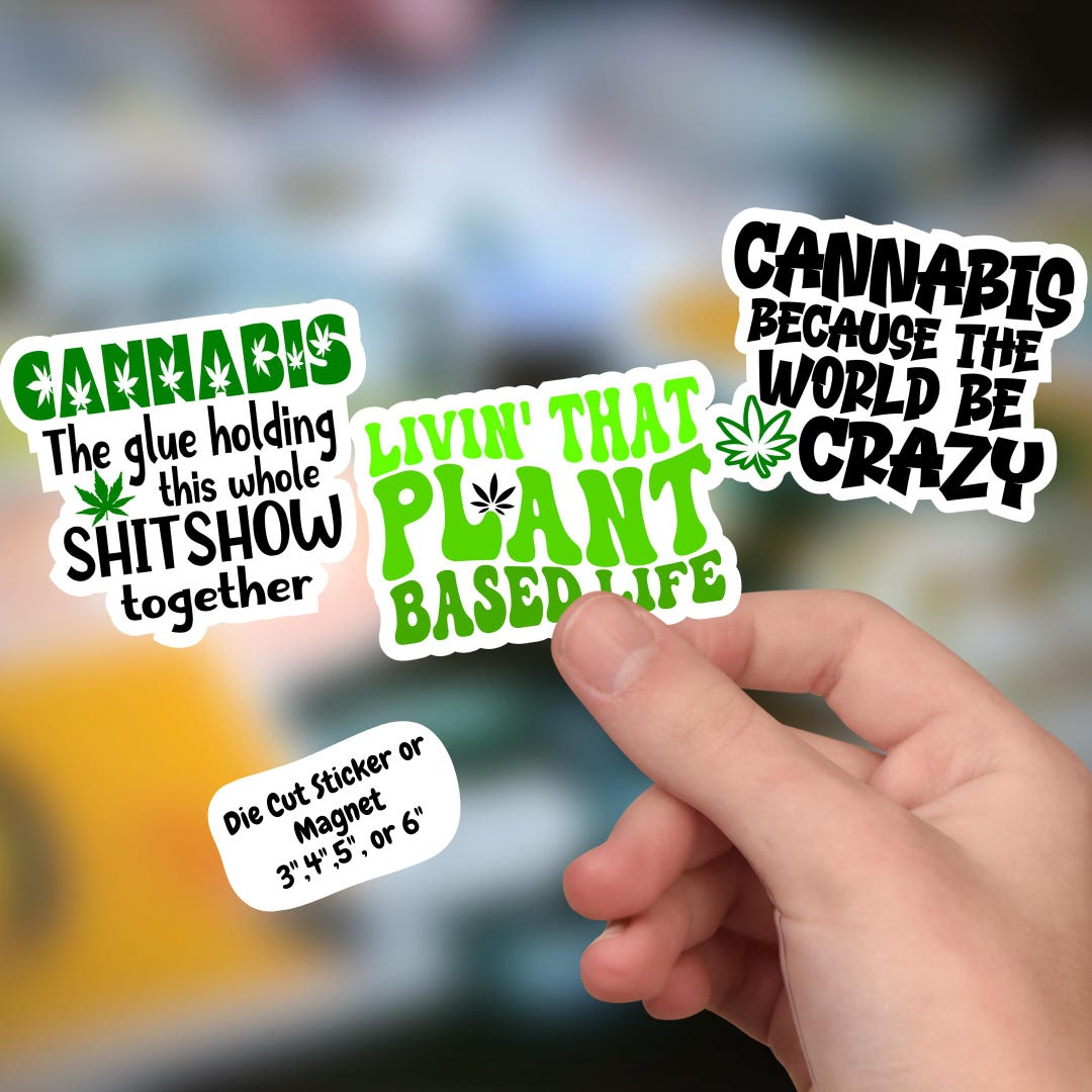 Funny Cannabis Die Cut Sticker Pack, Mary Jane Stickers, Mary Jane, 420, Pot Stickers, Cannabis ...