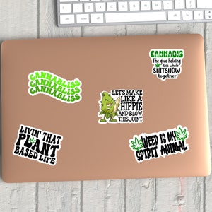 Funny Die Cut Sticker Pack, Ganja Stickers, Fun Herb Sticker Pack, Mary ...