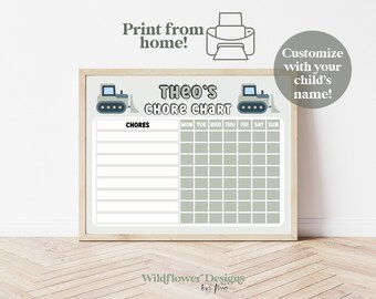 Kids Daily Responsibilities Chart, Printable Daily Routine, Chore Chart ...