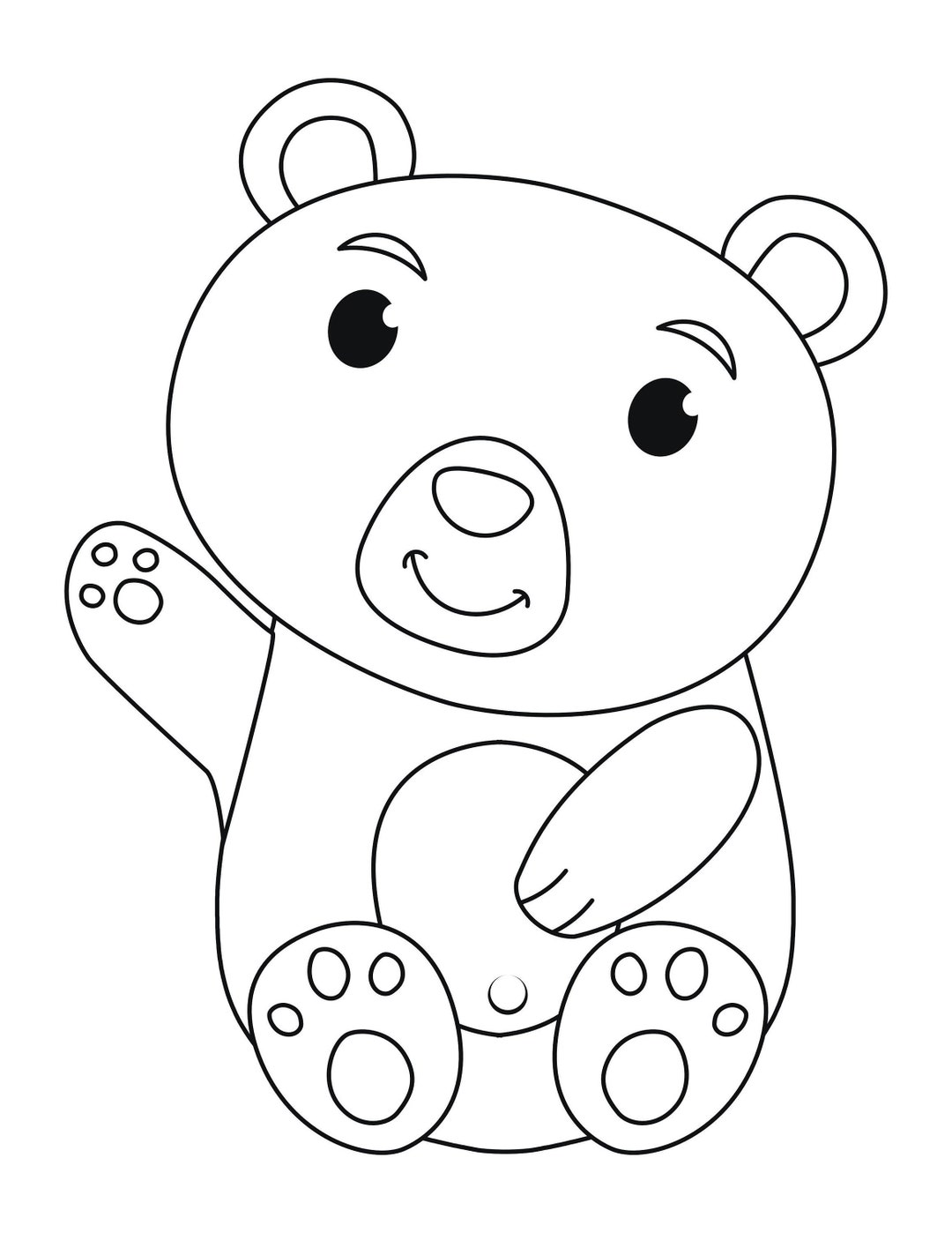 Basic Coloring Book for Kids 8 Pages - Etsy