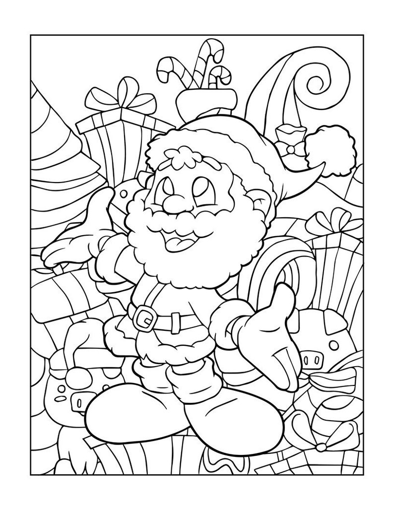 Christmas Coloring Set for Kids (50 Pages) - Etsy