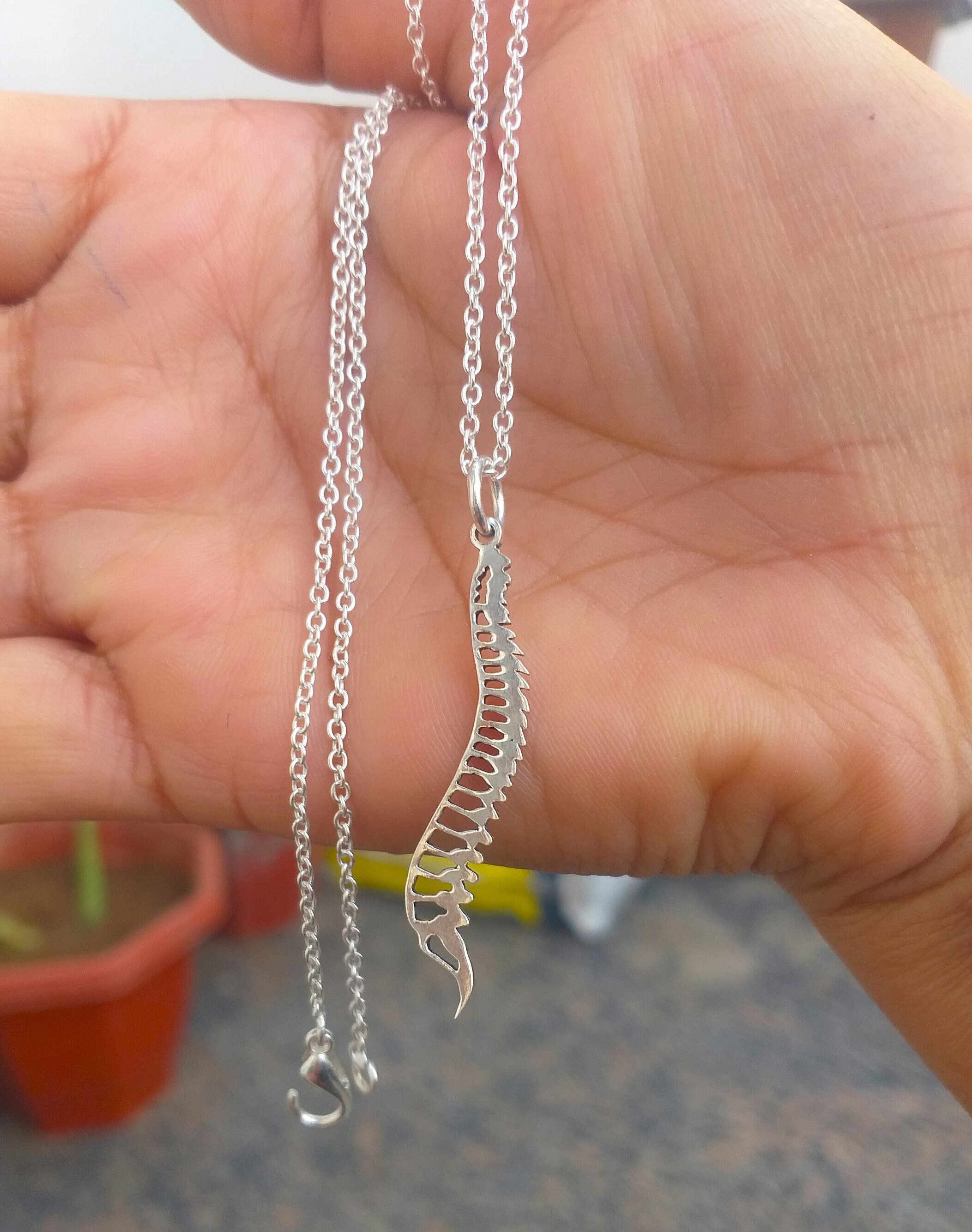 Spinal Cord Pendant Human Organ Jewelry Silver Pendant Biology Jewelry ...