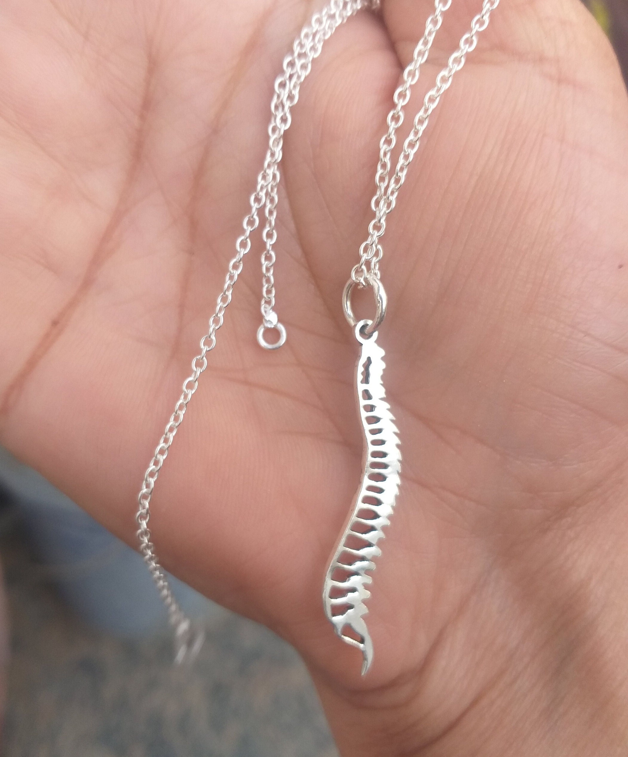 Spinal Cord Pendant Human Organ Jewelry Silver Pendant Biology Jewelry ...