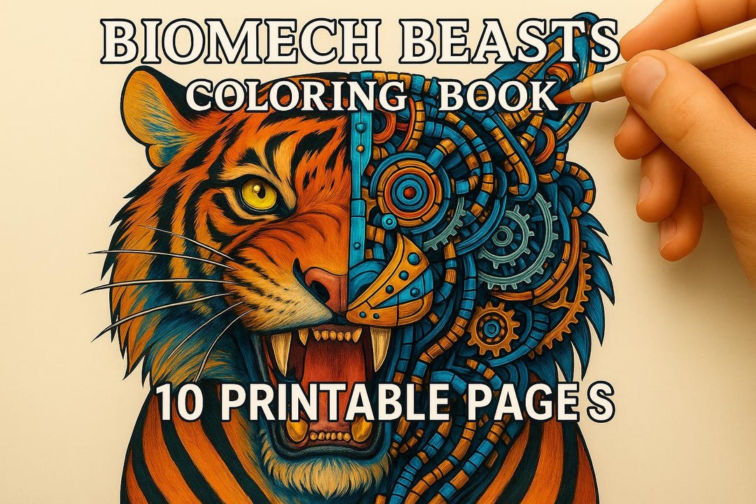 Biomech Beasts Coloring Book – 20 Printable Pages | Digital Download ...