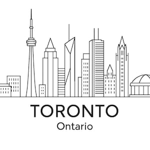 Toronto Skyline Printable Wall Art | Canada Line Drawing | CN Tower ...