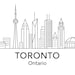 Toronto Skyline Printable Wall Art | Canada Line Drawing | CN Tower ...