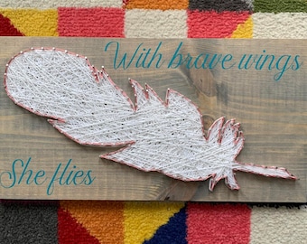 Feather String Art | Etsy