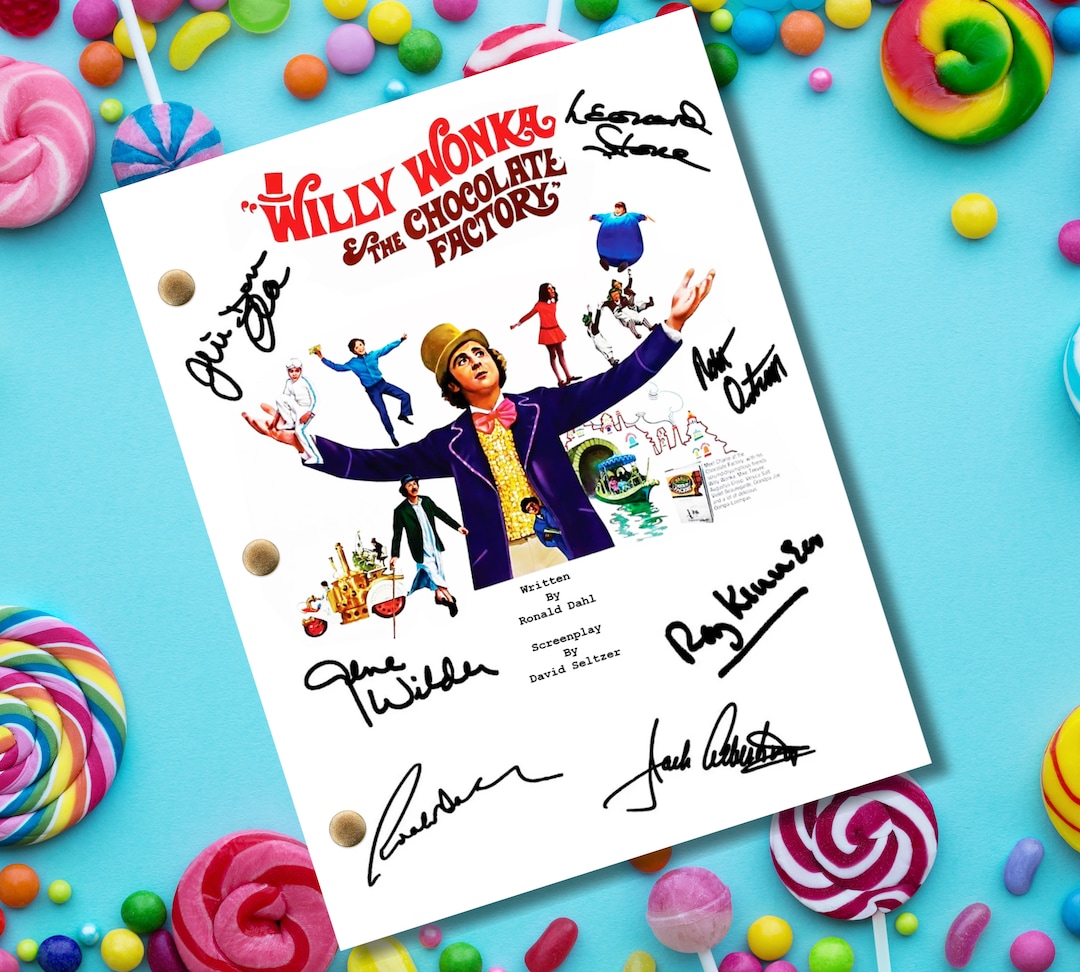 Willy Wonka Movie Script Autographed Script Full Screenplay Full Script ...