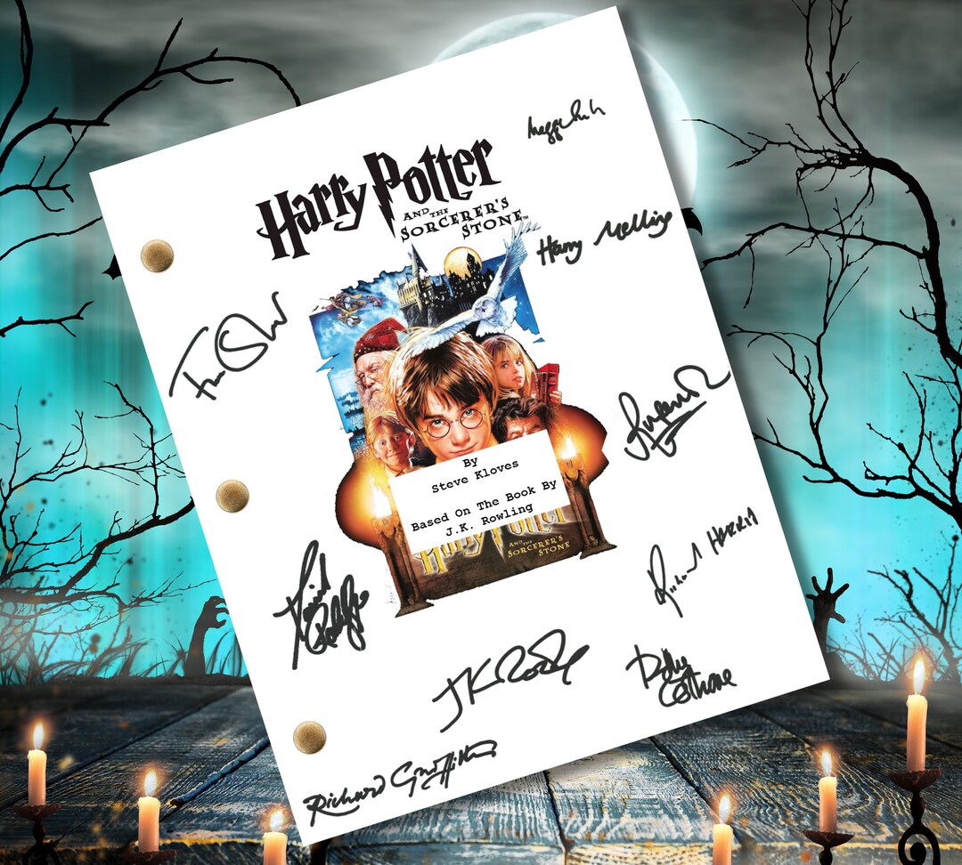 Harry Potter and the Sorcerer's Stone Full Autographed Reprint Script ...