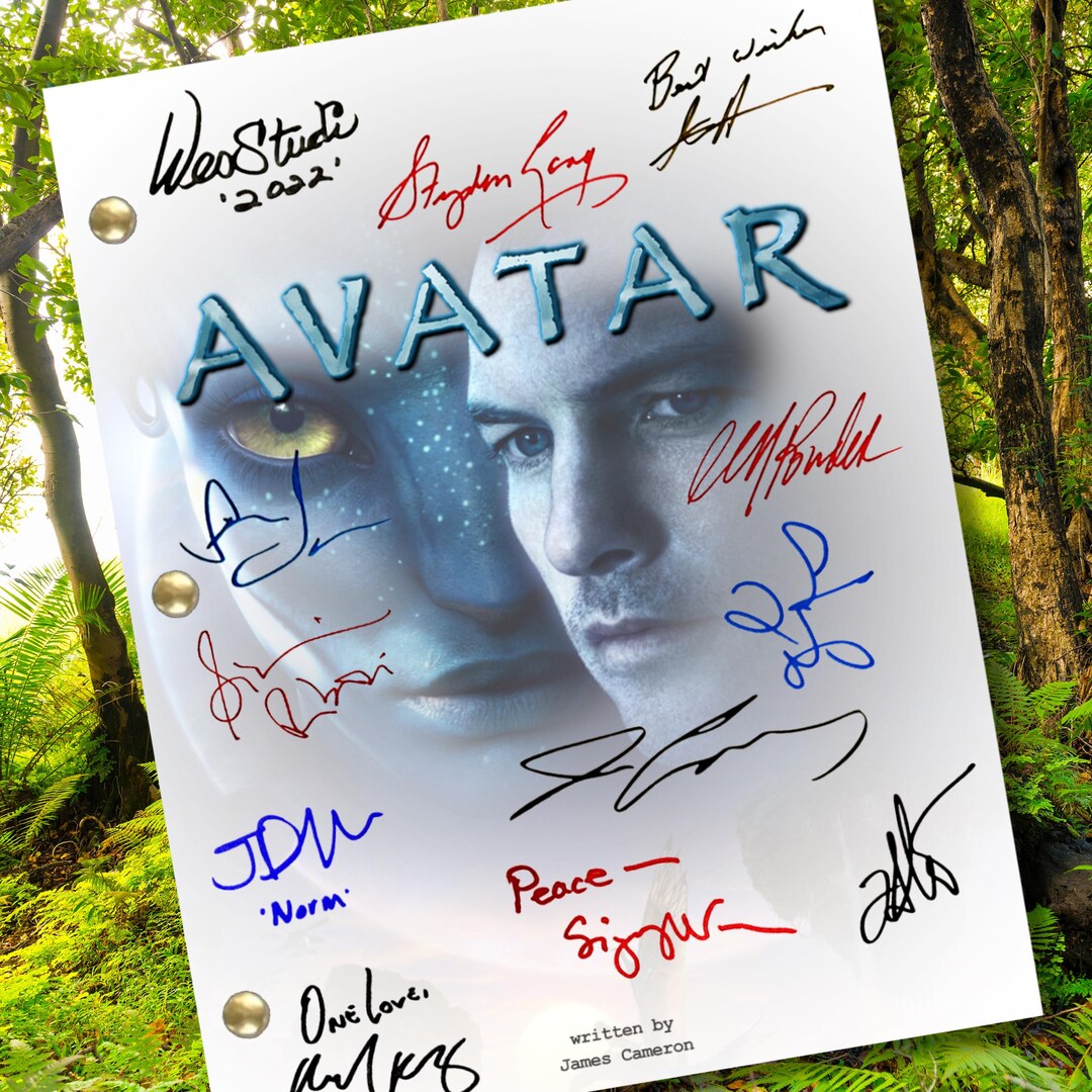 Avatar Movie Script Cast Signed Autograph Reprints Full Script With ...
