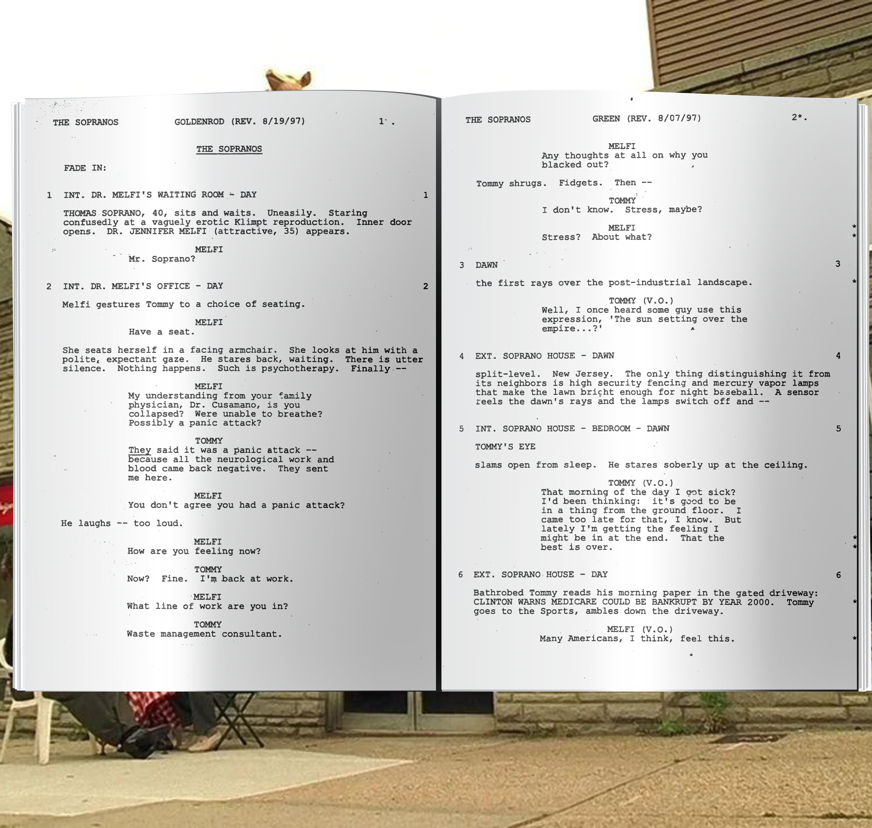 The Sopranos Pilot Signed Script , Autograph Reprints, Tony Soprano 70 ...