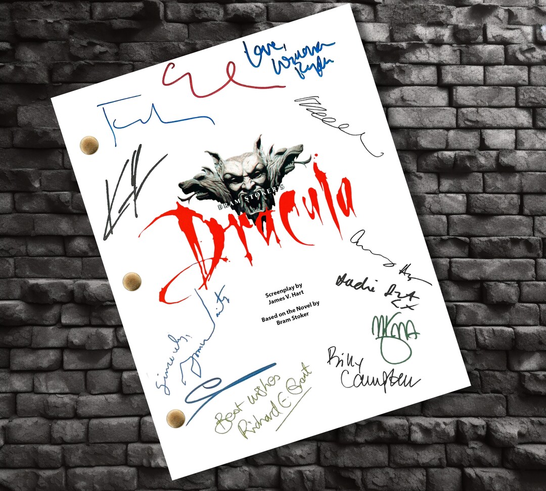 Bram Stoker's Dracula Movie Script Autographed Reprint Full Script ...