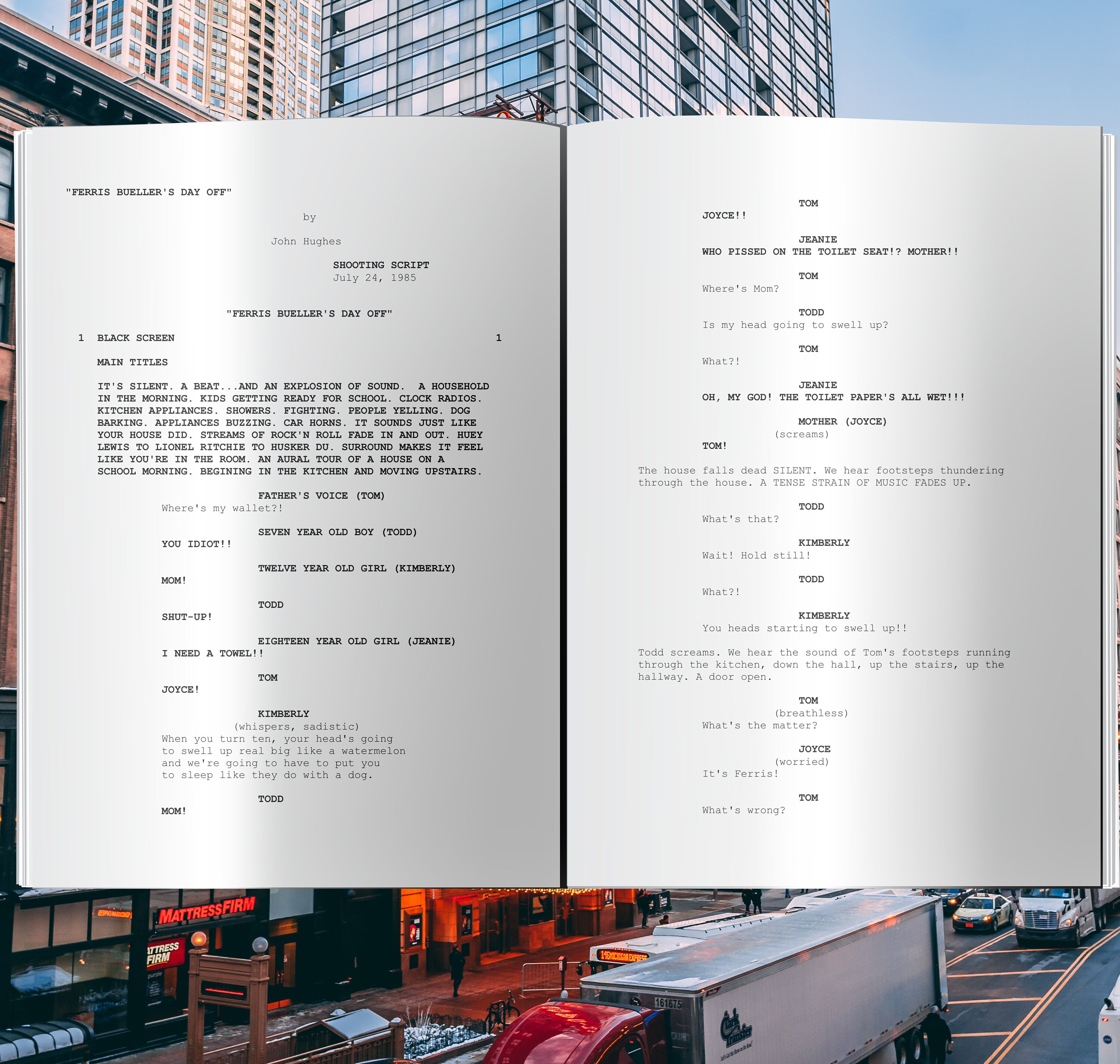 Ferris Bueller's Day Off, Signed, Autographed Movie Script Reprint Full ...