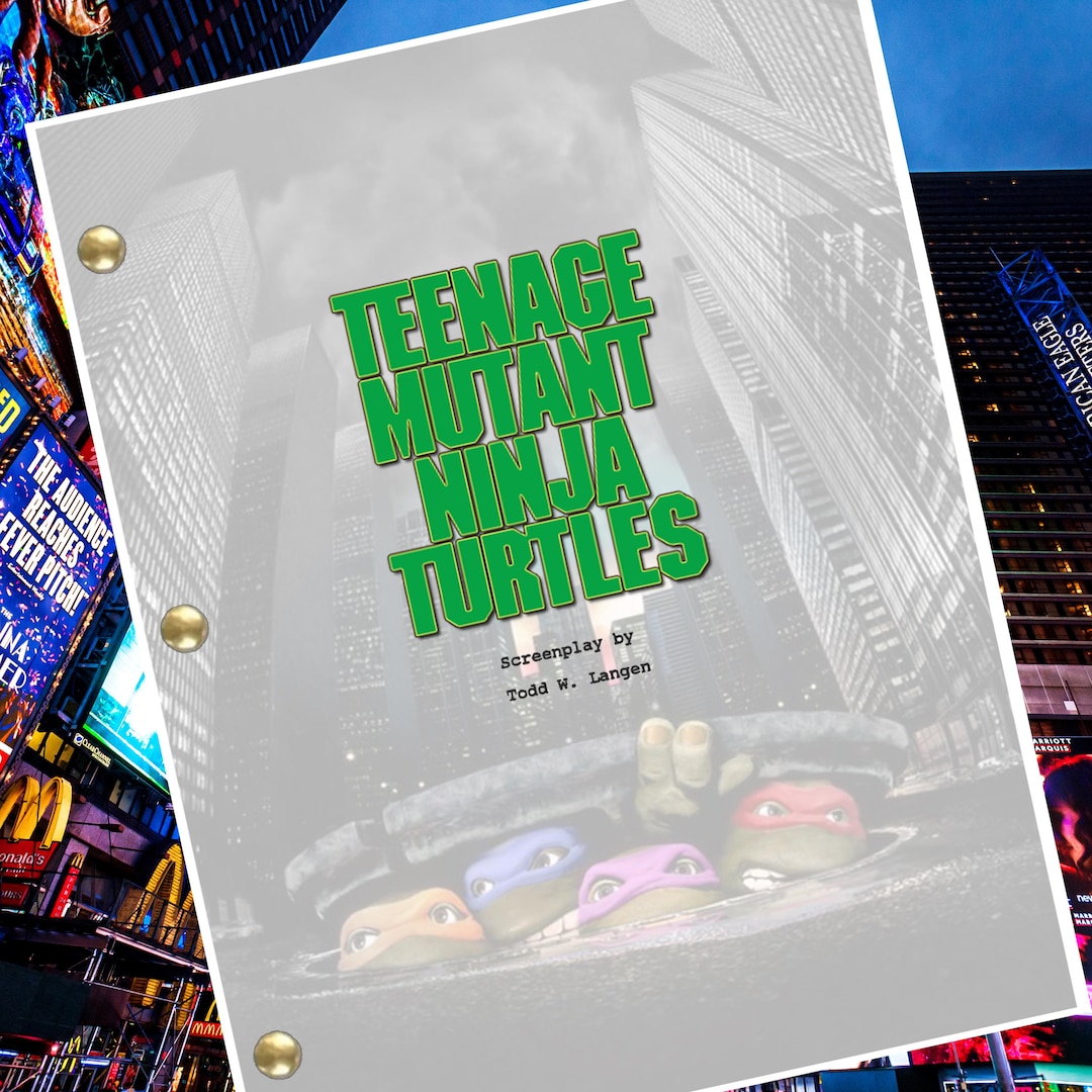 No Signatures Teenage Mutant Ninja Turtles 1990 Script Reprint Movie ...