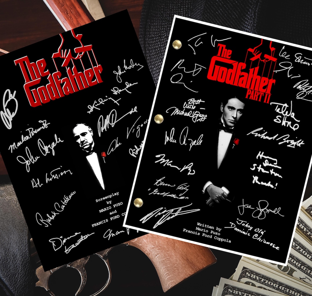 The Godfather & the Godfather Part II Scripts Signed- Autograph ...