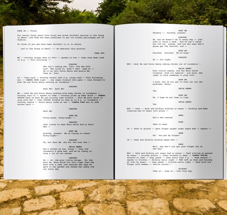 The Wizard of Oz Movie Script Autographed Signed Script Reprint Judy ...