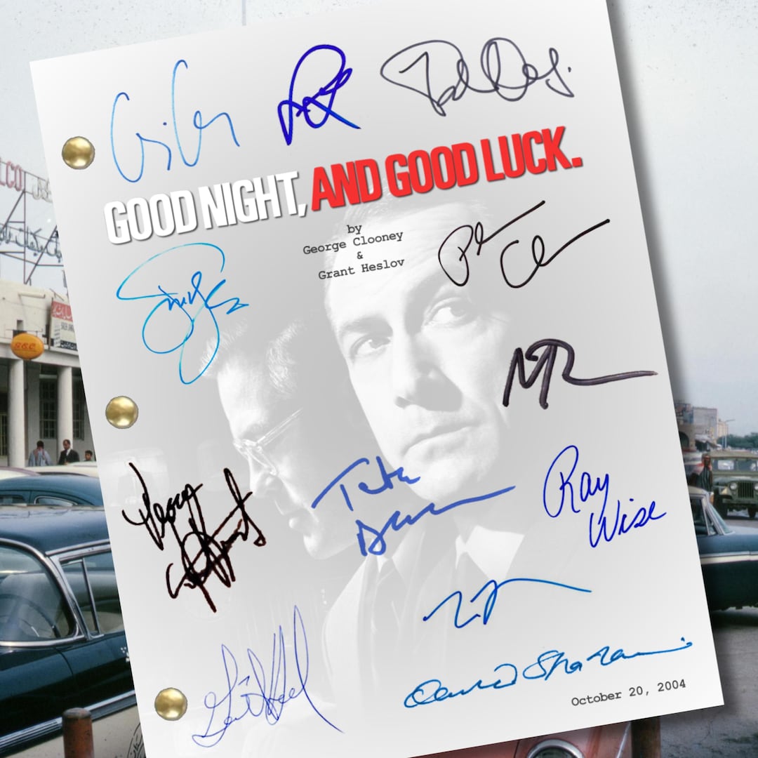 Good Night, and Good Luck Movie Script Signed Autograph Reprint ...
