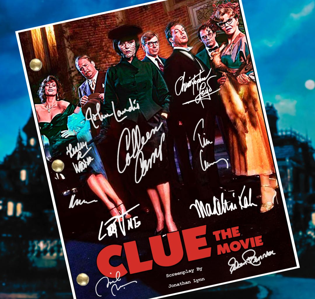 Clue Movie Autographed Signed Script Reprint Tim Curry Christopher ...