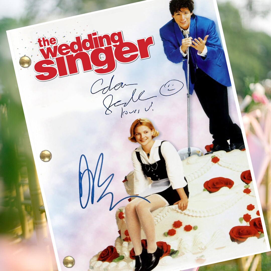 The Wedding Singer Script Autograph Signed Reprints Sandler, Barrymore ...