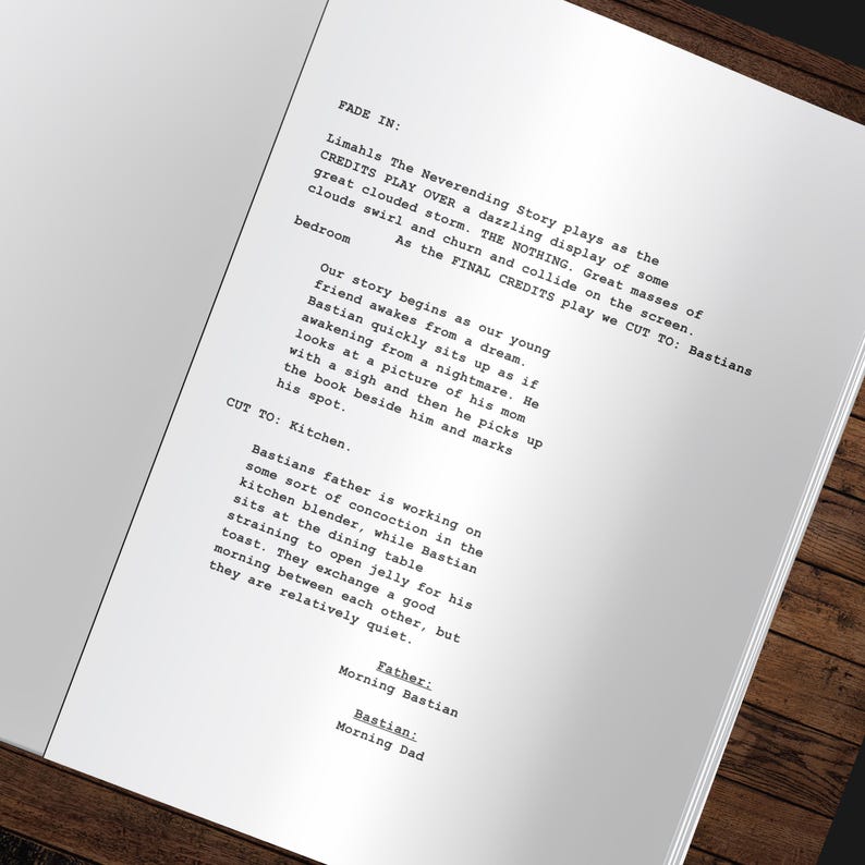 The Neverending Story Movie Script Signed Autographed Reprint Movie Script Screenplay - Etsy