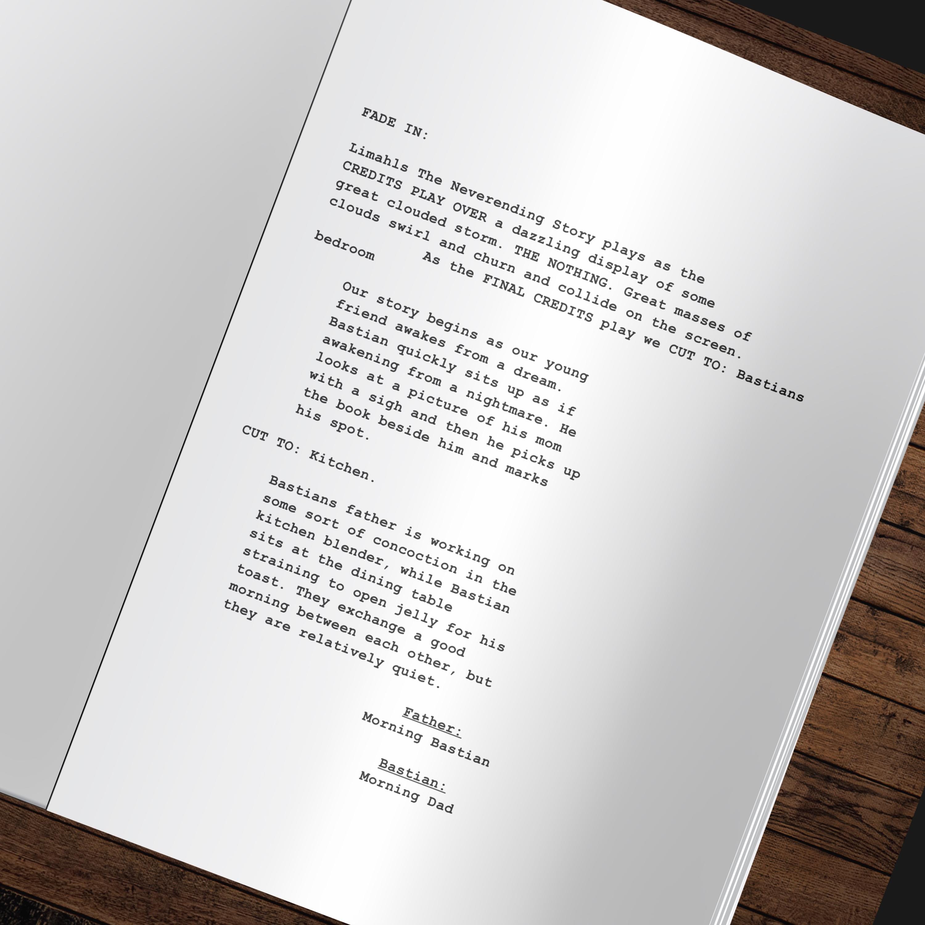 The Neverending Story Movie Script Signed Autographed Reprint Movie Script Screenplay - Etsy