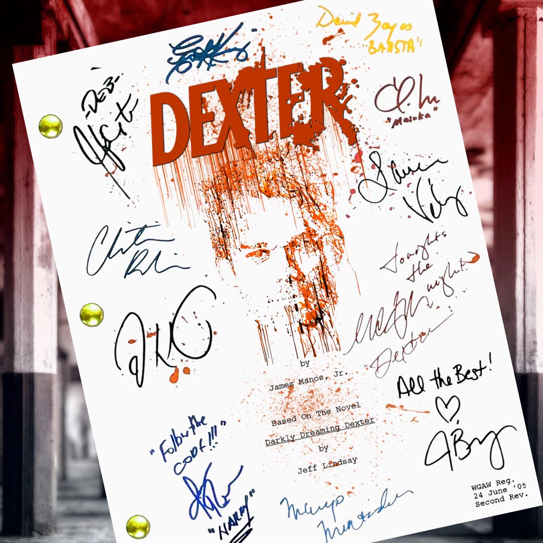 Dexter Pilot Script Autograph Signed Reprints- Dexter TV Show Michael C ...