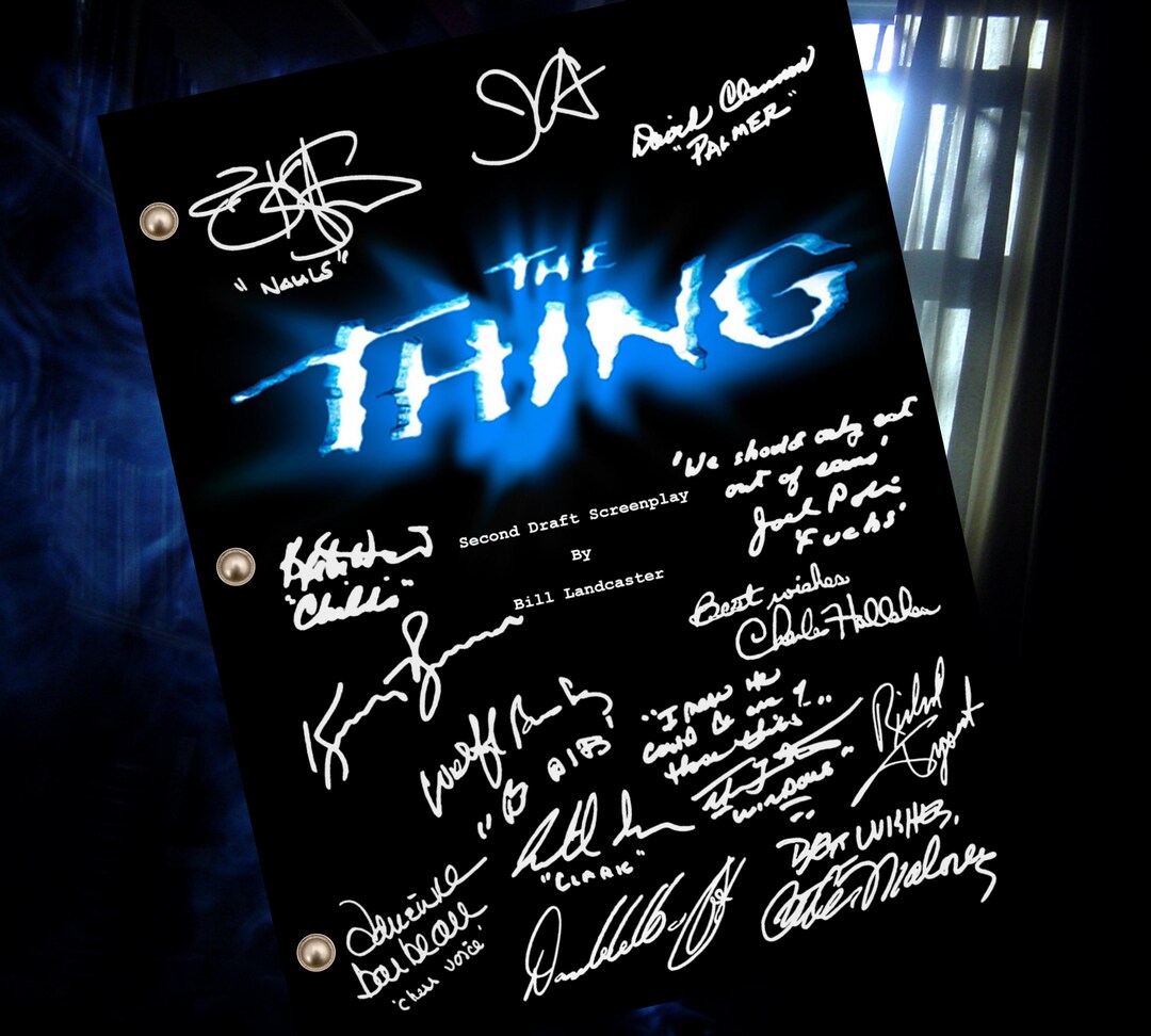 The Thing Script Cast-signed Autograph Reprints 123 Pages Kurt Russell ...