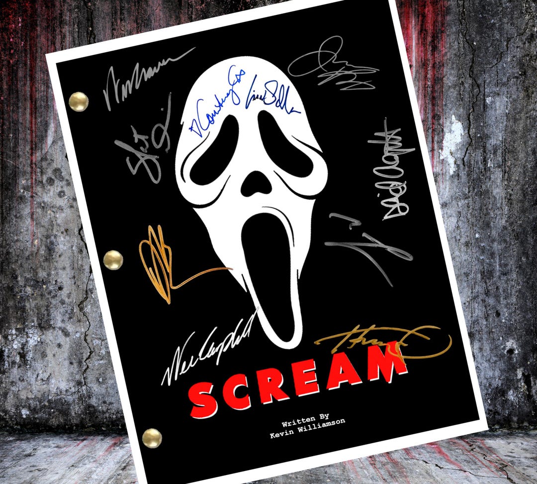 Scream Script Signed- Autograph Reprints- 120 Pages- Ghost Face- Scream ...