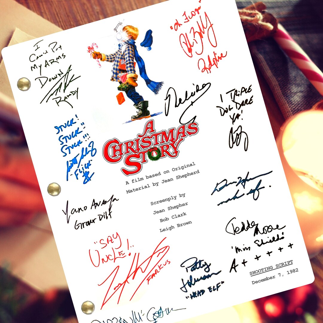 A Christmas Story Movie Script Cast Autographed Signed Reprints - Etsy