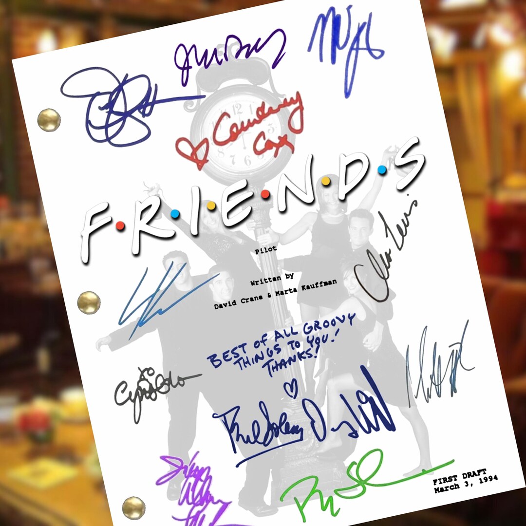 Friends Pilot EP Script Autograph Signed Reprints Friends Pilot Script ...