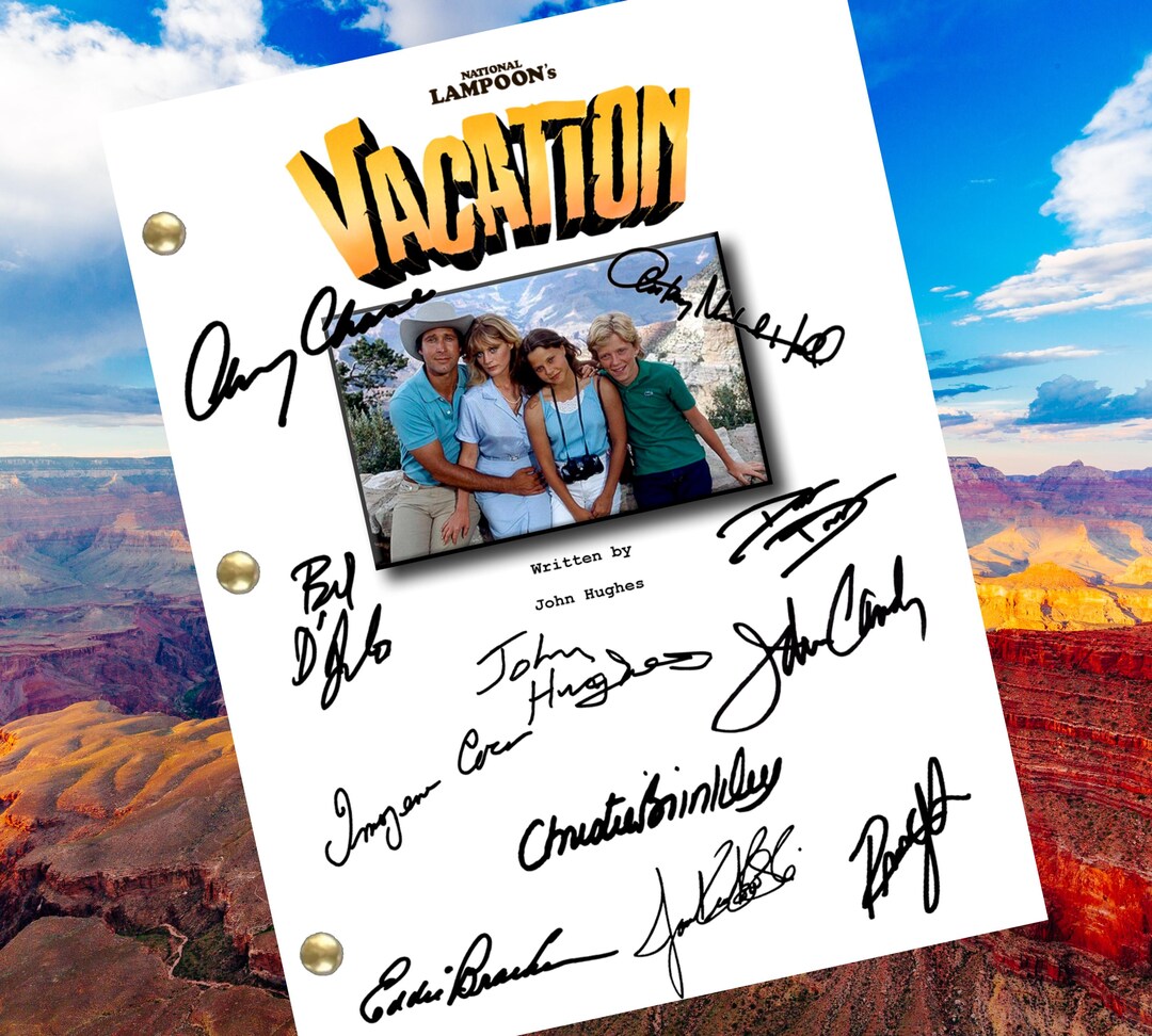 National Lampoon's Vacation Script Signed Autograph Screenplay Reprints ...