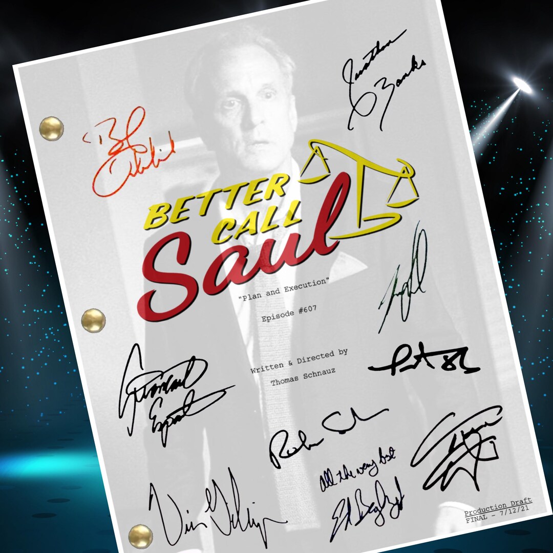 Better Call Saul EP 607 Plan and Execution Script Autograph & Signed ...