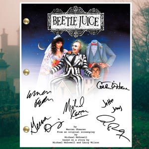 Beetlejuice Movie Script Signed Autographed Signature Reprints - 134 ...