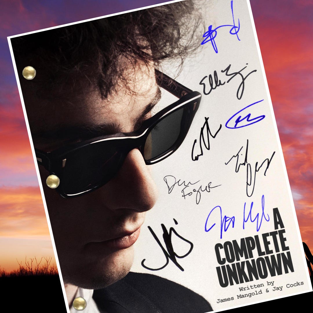A Complete Unknown Script Signed Autograph Reprints, Bob Dylan Timothée Chalamet Movie Script - Etsy