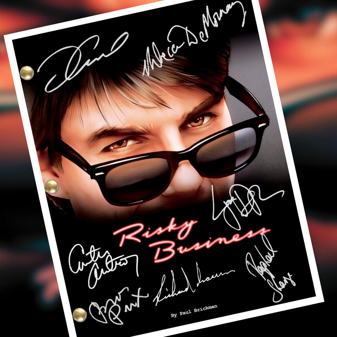 Risky Business Script Cast-signed- Autograph Reprints Screenplay - Full ...
