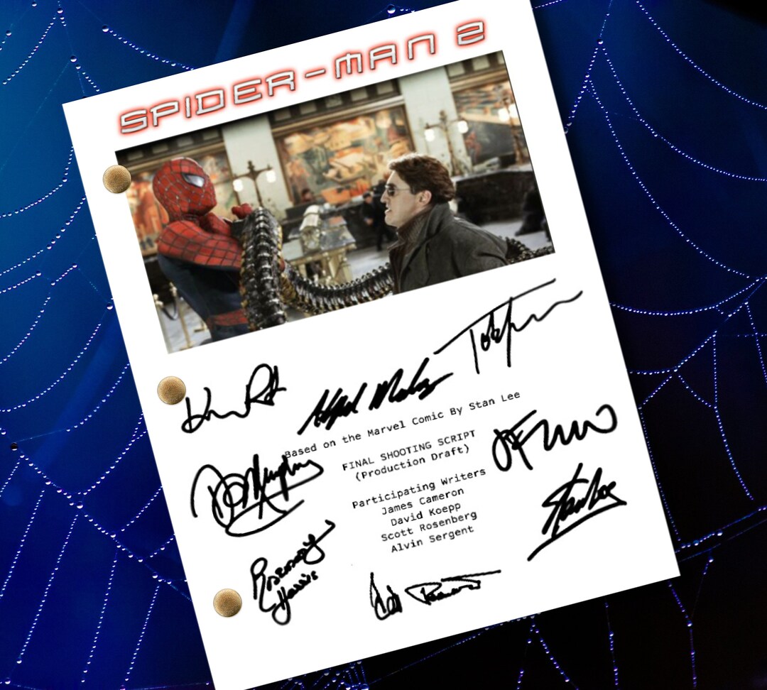 Spiderman 2 Signed Autographed Script Full Script Screenplay Reprint ...