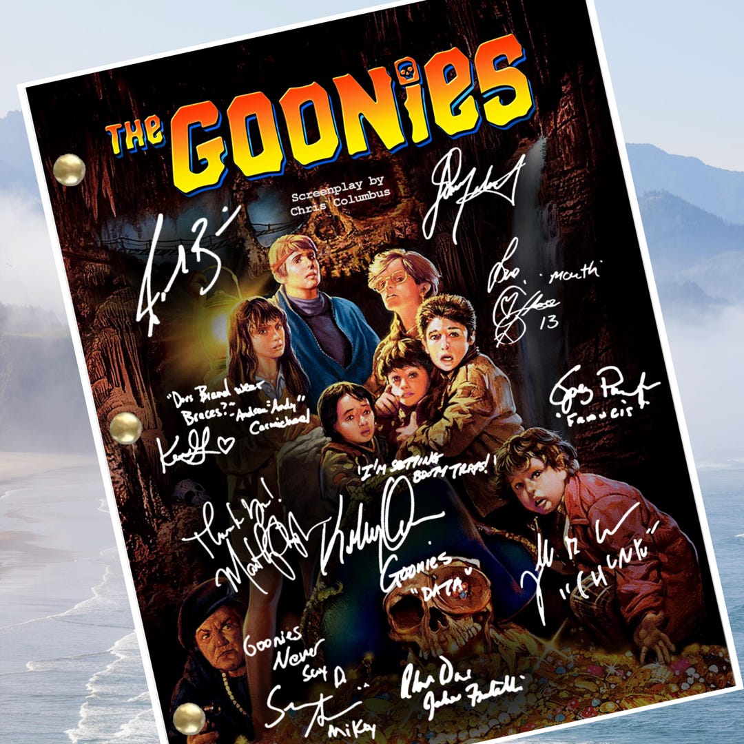 The Goonies Script Cast Signed Reprint Autographs 141 Page Script ...