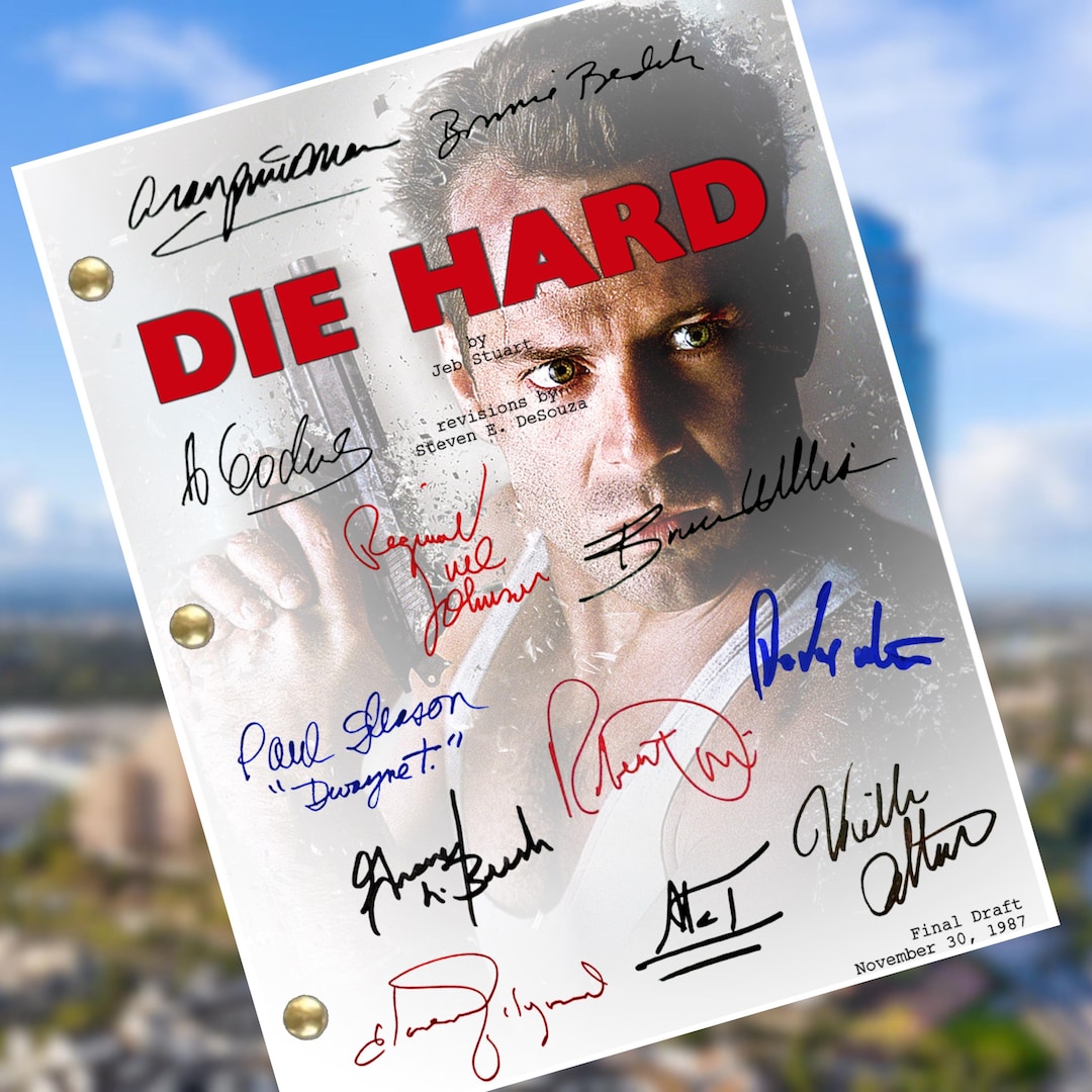 Die Hard Cast Signed Autograph Script Reprints 129 Pages John Mcclane ...