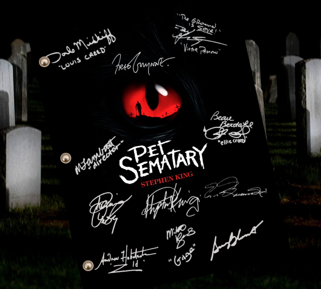 Pet Sematary Script Signed- Autograph Reprints- 143 Pages- Stephen King ...